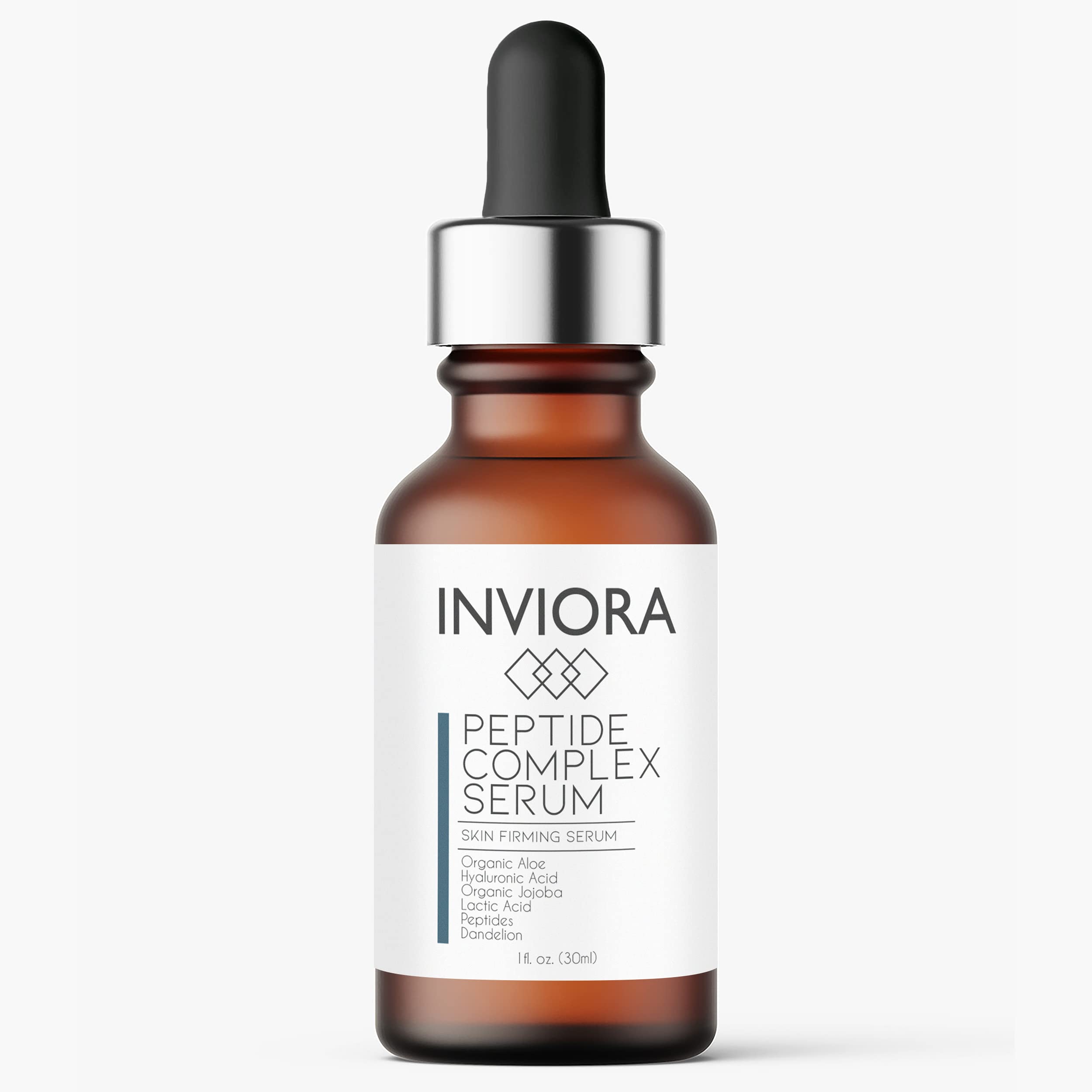 Inviora Advanced Peptide Complex Serum - Skin Firming Collagen Face Serum For Women, Anti-aging The Best One Serum For Face With Lactic Acid, Peptides, Hyaluronic Acid, Witch Hazel, Jojoba - 1 Oz…