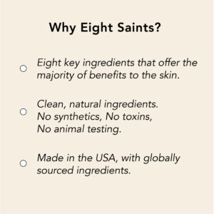 Eight Saints Skincare Pure Hyaluronic Acid Serum for Face Plumping, Natural and Organic Vitamin C Face Serum with Vitamin E for Fine Lines, Reduces Wrinkles, Firming, Hydrating, Anti-Aging, 1 Oz