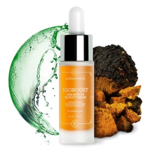 supermood egoboost instant face lift serum - youthful skin face serum, made with real mushrooms chaga extract for skin, temporary tightening face serum for anti aging serum