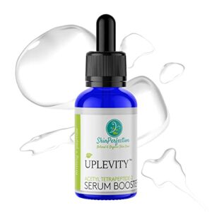 uplevity anti-aging tightening peptide serum booster firming peptide increase elasticity add to any moisturizer for added effectiveness against sagging acetyl tetrapeptide-2 skin perfection