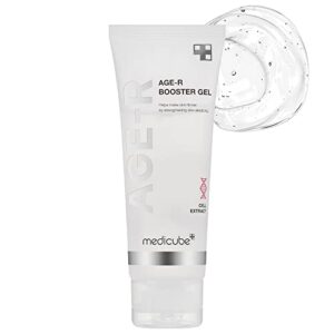 medicube age-r booster gel serum for skin care devices - moisturizing and nourishing facial serum with plant stem cell extract, hyaluronic acid, collagen - hypoallergenic korean skin care