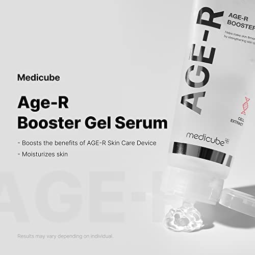 Medicube Age-R Booster Gel Serum for Skin Care Devices - Moisturizing and Nourishing Facial Serum with Plant Stem Cell Extract, Hyaluronic Acid, Collagen - Hypoallergenic Korean Skin Care