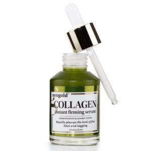 neogold collagen serum for face | collagen face serum for skin tightening helps lift, plump, & firm sagging skin | serums for skin care | anti wrinkle boost, fragrance free, 1.75 fl oz