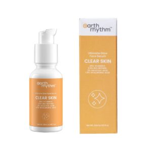 glovy rhythm 20% vitamin c serum for glowing & clear skin with hyaluronic & salicylic acid| hydrates moisturizes & brightens | suitable for oily sensitive & acne prone skin| men & women - 30 ml