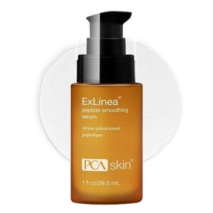 pca skin exlinea peptide smoothing face serum, spot treatment for face serum, firms aging skin, 1.0 fl oz pump