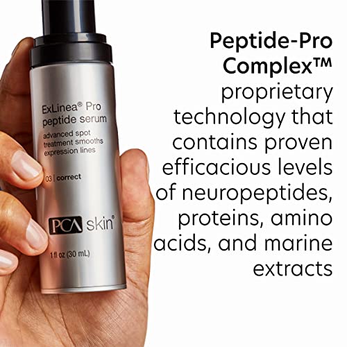 PCA SKIN ExLinea Pro Peptide Serum for Face, Peptide Complex Serum, Helps Lift, Tighten, and Firm Skin and Reduces Wrinkle Depths, Hydrating Anti Aging Serum for Women, 1.0 oz Pump