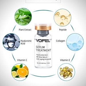 VOFEL Hyaluronic Acid Serum for Microneedling Serum Ampoules for Face BB Glow Starter Kit 0.35 oz 4 Vials