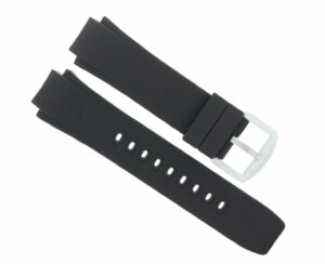 ewatchparts 26mm silicone rubber band strap compatible with iwc 3538 dual crown aquatimer automatic