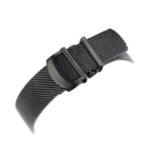 20mm stainless steel knitted watch band strap for iwc portofino family iw356505 iw356506 iw391010 iw391009 (black)