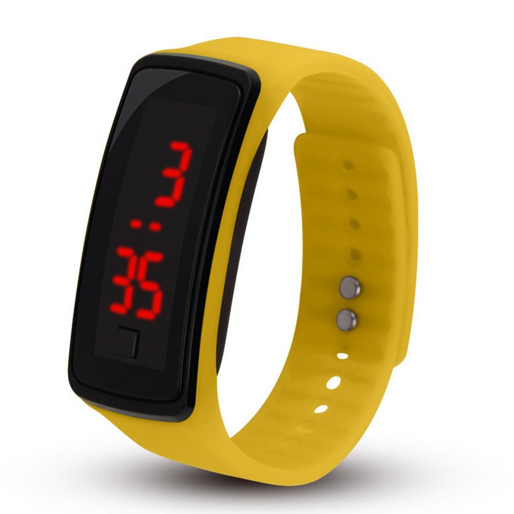 CdyBox Unisex Silicone LED Digital Creative Touch Screen Sport Watch Bracelet 10 Pack