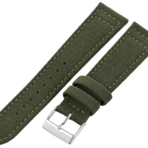 Hadley-Roma MS-850 20mm Olive Green 'Cordura Men's Genuine Watch Band