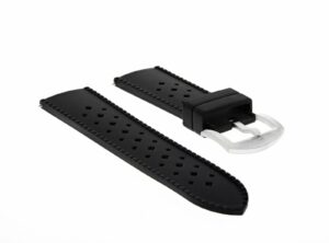 ewatchparts 24mm silicone rubber watch band for iwc pilot portuguese top gun watch