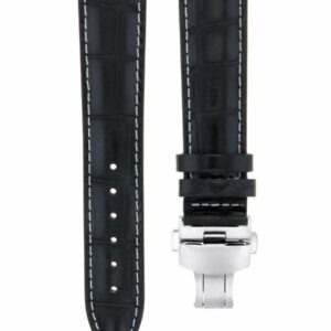 Ewatchparts 18MM BLACK WATCH LEATHER STRAP COMPATIBLE WITH IWC PILOT PORTUGUESE + DEPLOYMENT CLASP WS