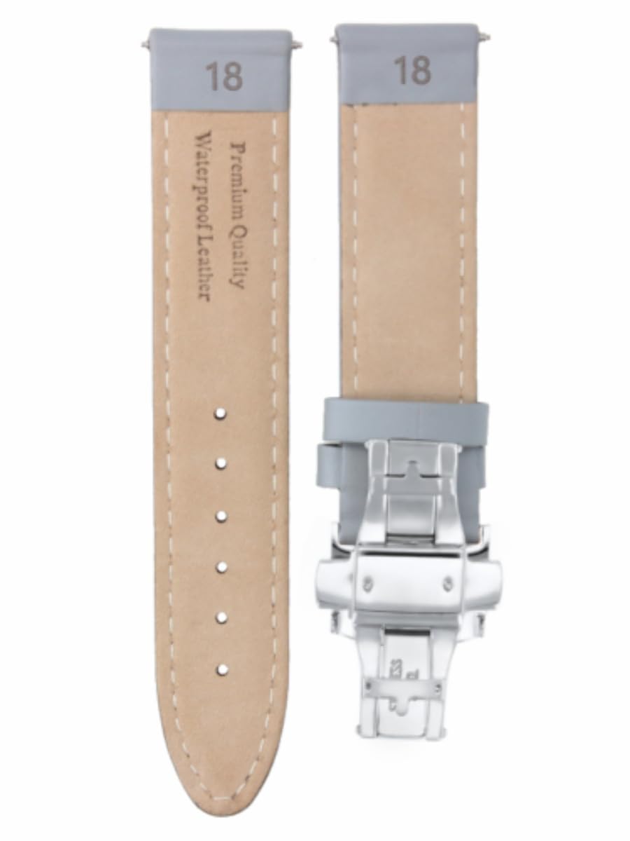 Ewatchparts 18-19-20-22-24MM LEATHER BAND STRAP SMOOTH COMPATIBLE WITH IWC PILOT PORTUGUESE