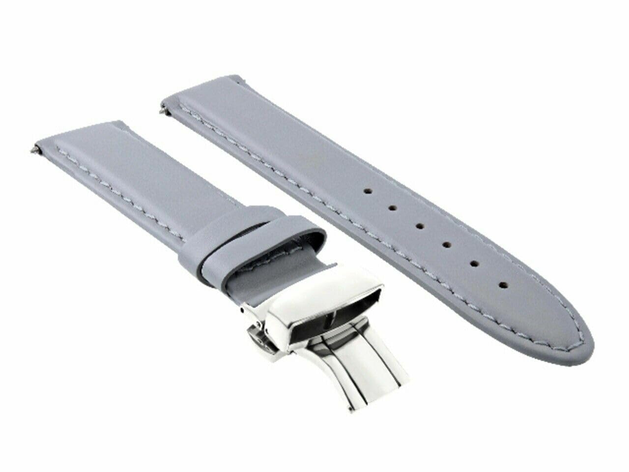 Ewatchparts 18-19-20-22-24MM LEATHER BAND STRAP SMOOTH COMPATIBLE WITH IWC PILOT PORTUGUESE