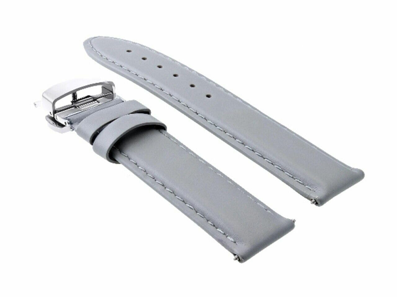 Ewatchparts 18-19-20-22-24MM LEATHER BAND STRAP SMOOTH COMPATIBLE WITH IWC PILOT PORTUGUESE