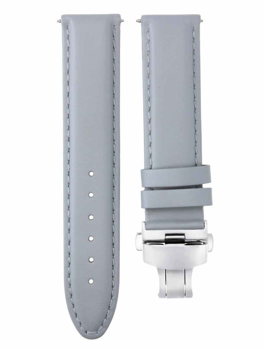 Ewatchparts 18-19-20-22-24MM LEATHER BAND STRAP SMOOTH COMPATIBLE WITH IWC PILOT PORTUGUESE