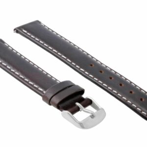 Ewatchparts 18MM SMOOTH LEATHER WATCH STRAP BAND COMPATIBLE WITH IWC PILOT PORTUGUESE TOP GUN D/BROWN WS