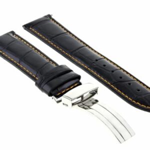 Ewatchparts 17-24MM LEATHER BAND STRAP DEPLOYMENT CLASP BUCKLE COMPATIBLE WITH IWC #1