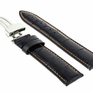 Ewatchparts 17-24MM LEATHER BAND STRAP DEPLOYMENT CLASP BUCKLE COMPATIBLE WITH IWC #1