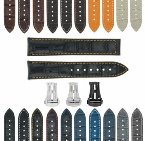 ewatchparts 18-19-20-22-24mm leather watch band strap compatible with iwc pilot portuguese 7 watch