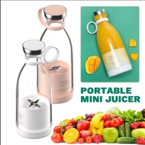 Katuza USB Rechargeable Personal Size Blender for Smoothies, Shakes, Juices & Protein Shakes-350ml- Portable Mini Fruit Blender for Home, School, Gym, Office, Travel (White)