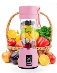 380ml portable blender,travel blender,mini blender,personal mixer fruit rechargeable with usb, for shakes and smoothies (pink)