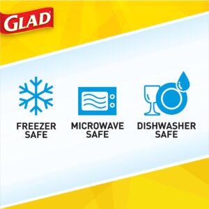 Glad Series Food Storage Containers, 4 Count | Strong and Durable Food Storage Food Containers for Everyday Use | Use to Store Meals, Snacks, and Desserts (Pack of 2)