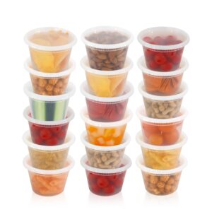 [50 sets - 16 oz.] plastic deli disposable food storage containers with airtight lids, deli, slime, soup, meal prep containers | bpa free | stackable | leakproof | microwave/dishwasher/freezer safe…