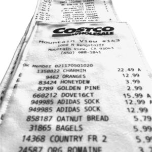 Costco Receipt Scarf, Double Sided, Hilarious 100% Fleece Scarf. Looks Like a Real Costco Receipt