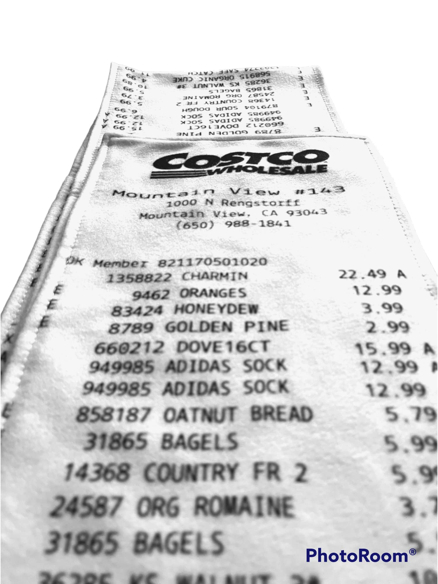 Costco Receipt Scarf, Double Sided, Hilarious 100% Fleece Scarf. Looks Like a Real Costco Receipt