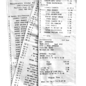 Costco Receipt Scarf, Double Sided, Hilarious 100% Fleece Scarf. Looks Like a Real Costco Receipt