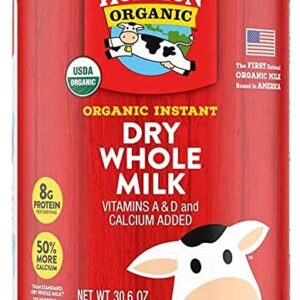 Costco Organic Dry Whole Milk 30.6OZ (1.91lbs) 1.91 Pound (Pack of 3)