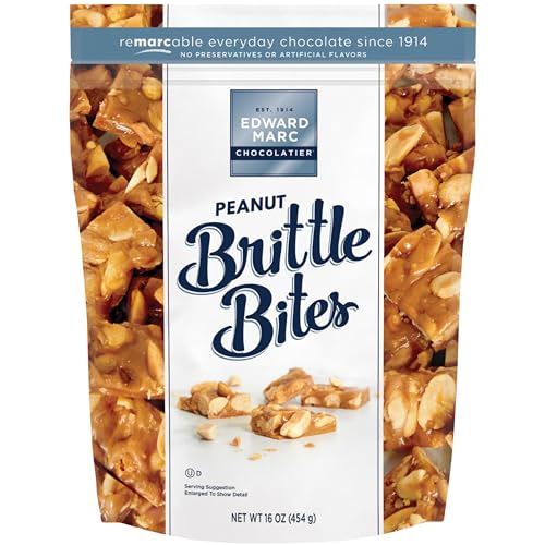 Edward Marc Chocolatier Peanut Brittle Bites, 16 oz