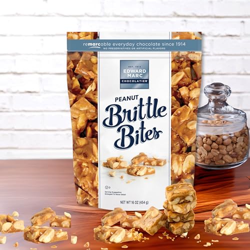 Edward Marc Chocolatier Peanut Brittle Bites, 16 oz