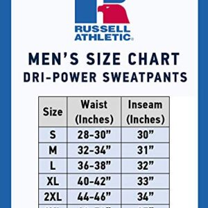 Russell Athletic Men's Dri-Power Open Bottom Sweatpants with Pockets, Black, XX-Large