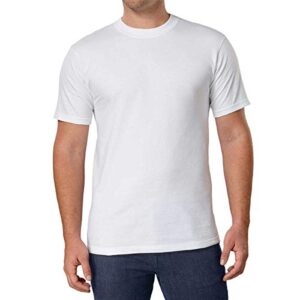 kirkland men's crew neck white t-shirts (size: x-large /pack of 6)