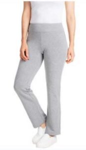 dalia ladies’ pull-on knit pant (heather grey, x-large)