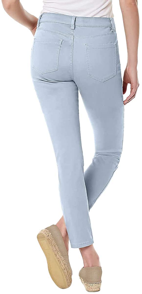 Buffalo David Bitton Ladies’ Ankle Length Skinny Pant (10, Light Blue)