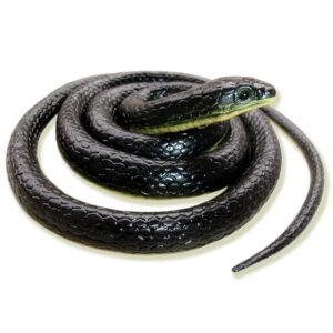 homdipoo realistic fake rubber snake toys black that look real prank stuff cobra 49 inch long