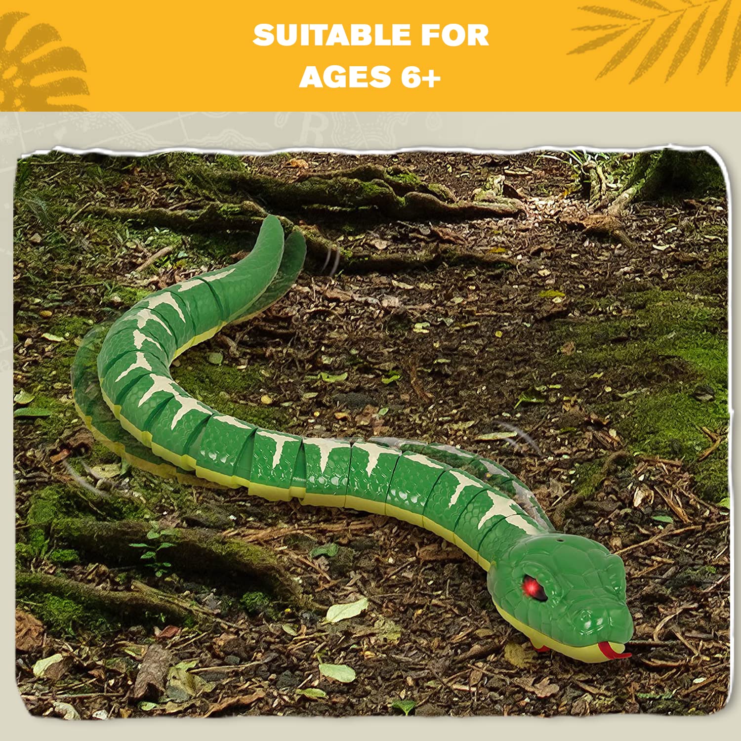 Terra by Battat Remote Control Emerald Tree Boa - Electronic Snake Toy for Kids Ages 6+