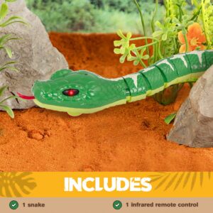 Terra by Battat Remote Control Emerald Tree Boa - Electronic Snake Toy for Kids Ages 6+