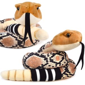 viahart rambo the rattlesnake - 4.5 foot long stuffed animal plush snake - by tigerhart toys