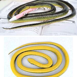 Yoogeer 47 Inches Rubber Lifelike Snakes Scary Gag Gift Incredible Creatures Chain Snakes Rain Forest Snake Toys Wild Life Snakes