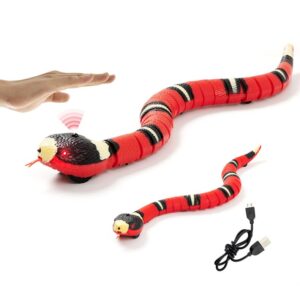 amchsuri electric snake toy, smart sensing snake cat toy with usb rechargeable snake toy for cats snake toy that moves snake toy for cat 40cm