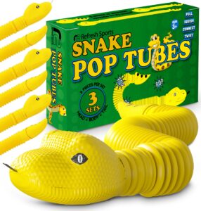 animal pop tubes snake toys for kids sensory toys - toddler fidget toys for boys & girls- engaging pop tube sensory toy for toddlers - snake toy sensory tubes for children party favors fidget tubes