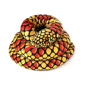 muove snake stuffed animal, plush large snake realistic snake toy, 110 inch gifts for kids