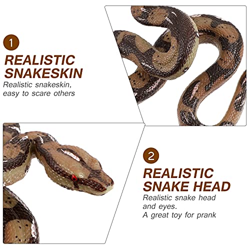 Amosfun High Simulation Python Model Toy Big Realistic Snake Halloween Tricky Creepy Prank Scary Snake Toy