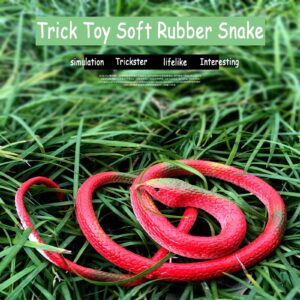 Winbar Realistic Rubber Snakes, 6PCS 29.5 inch Realistic Rubber Snakes Stretchy Limbless Replica Reptiles Flexible Prank Props for Garden Props and Practical Joke