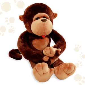 shappy 43 inch large plush monkey giant monkey stuffed animal gorilla plush toy great gift for boys girls and friends